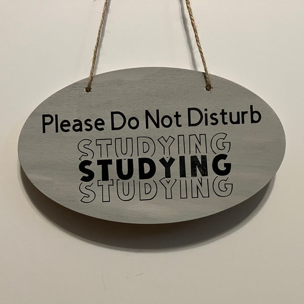 Studying Do Not Disturb Sign - Etsy