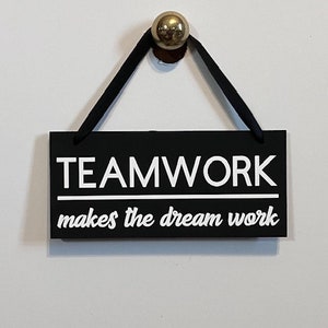 Teamwork Makes the Dream Work. Wood, Hand Painted, Vinyl Lettering, Fun ...