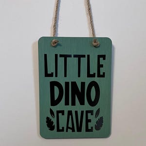 Little Dino Cave. Wood, Hand Painted, Vinyl Lettering, Kids Room ...