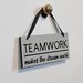 Teamwork Make the Dream Work. Wood, Hand Painted, Vinyl Lettering, Fun ...