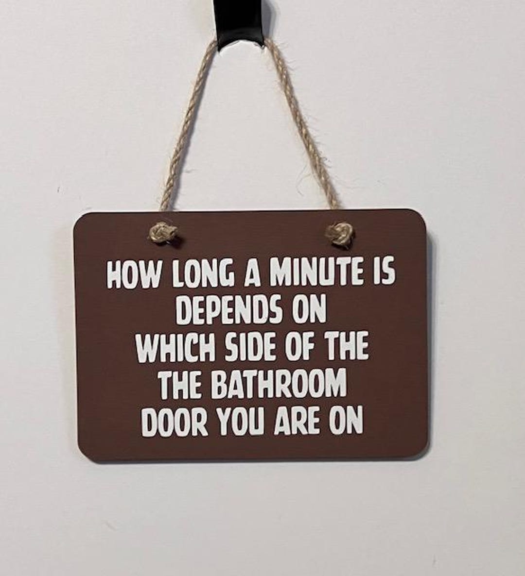 Bathroom Sign. Wood, Hand Painted, Vinyl Lettering, Sarcastic Bathroom ...