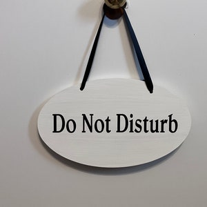 Do Not Disturb. Wood, Hand Painted, Vinyl Lettering, Do Not Disturb. 8. ...