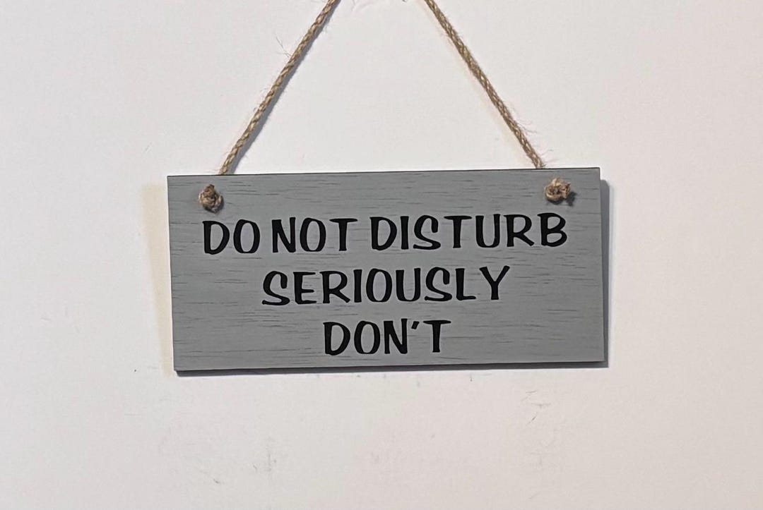 Do Not Disturb Seriously Don't. Wood, Hand Painted, Vinyl Lettering ...