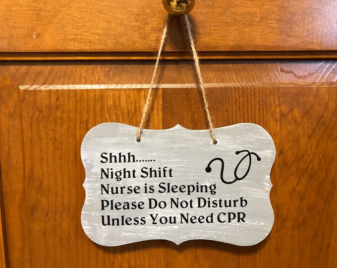 Shhh... Night Shift Nurse Sleeping Please Do Not Disturb - Etsy