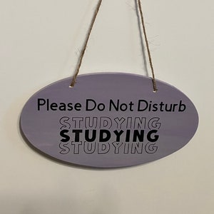 Please Do Not Disturb Studying Studying Studying Sign. Wood, Hand ...