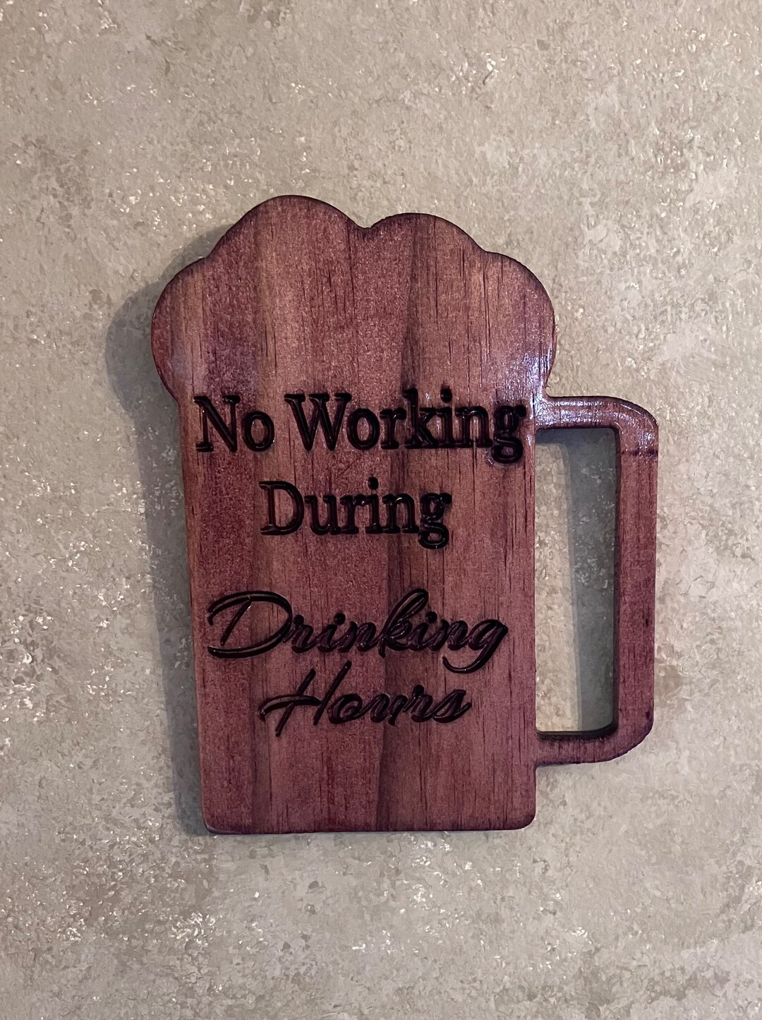 Tabletop CNC Cut Beer Mug. No Working During Drinking Hours. Wood, CNC ...