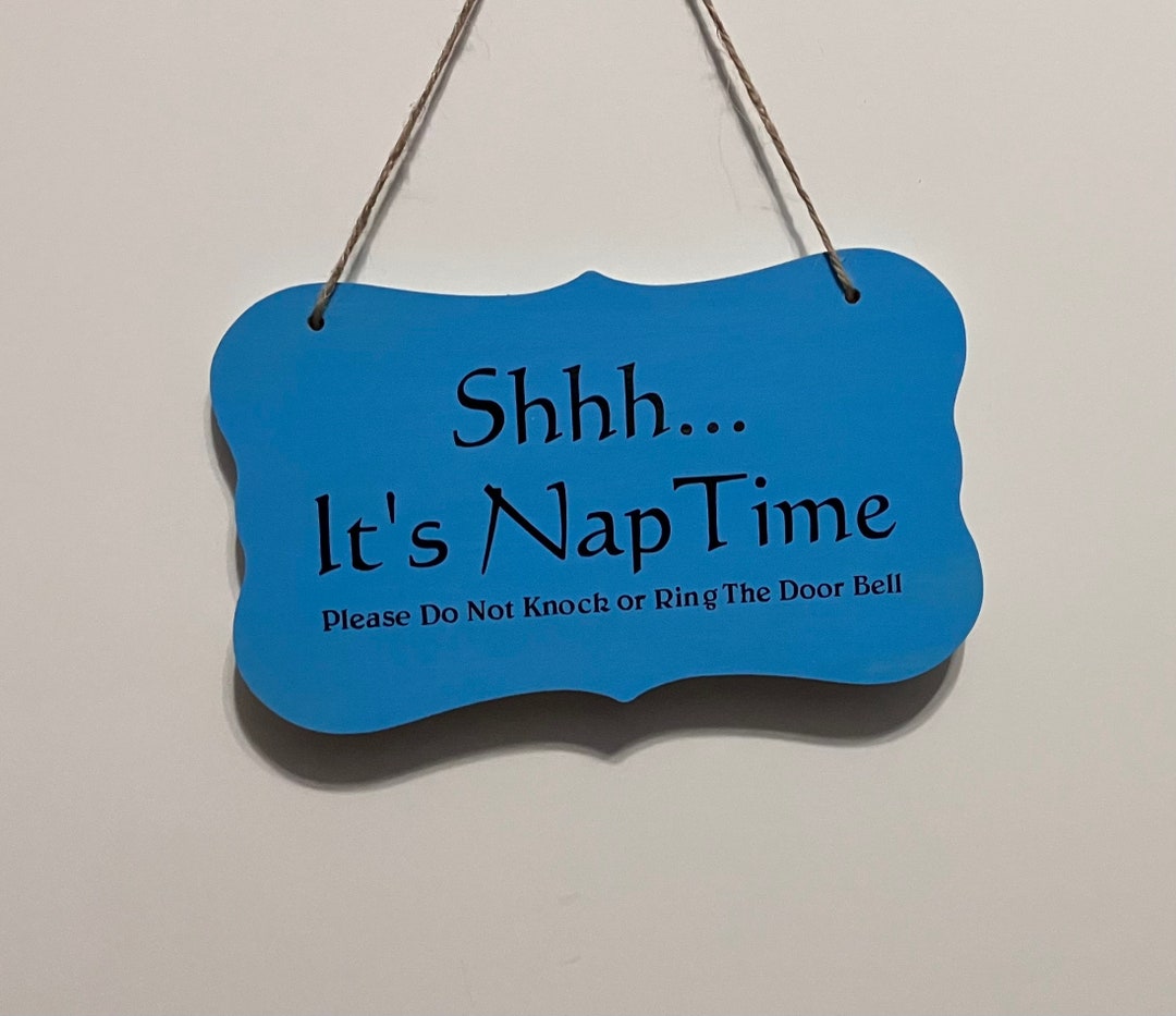 Knock Or... It's Naptime Please Do Not Knock or Ring Bell. Wood, Hand ...