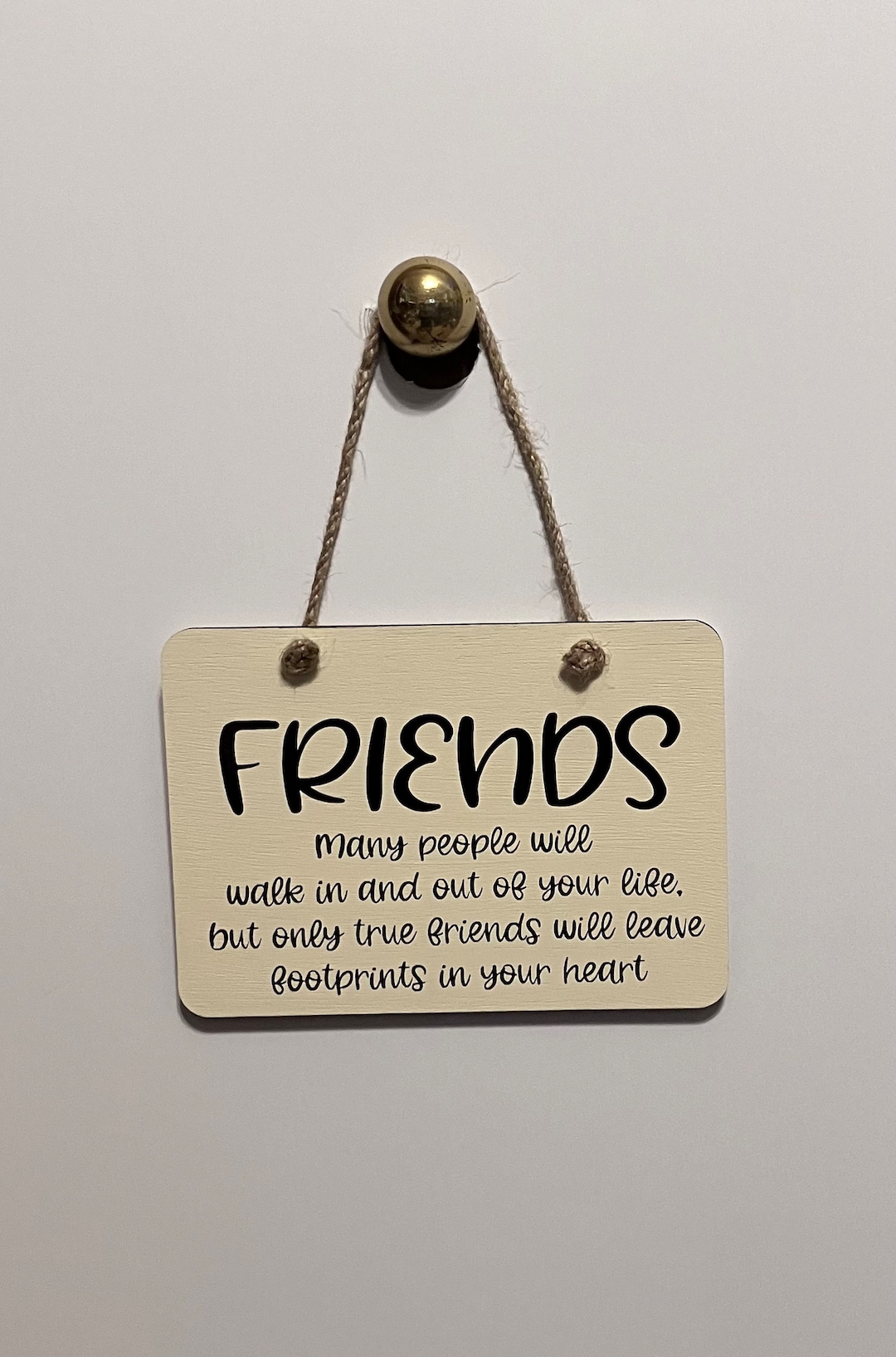Friends Leave Footprints in Your Heart. Wood, Laser Cut, Hand Painted ...