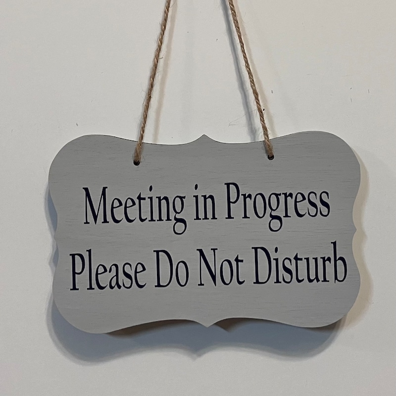 Meeting in Progress Sign - Etsy
