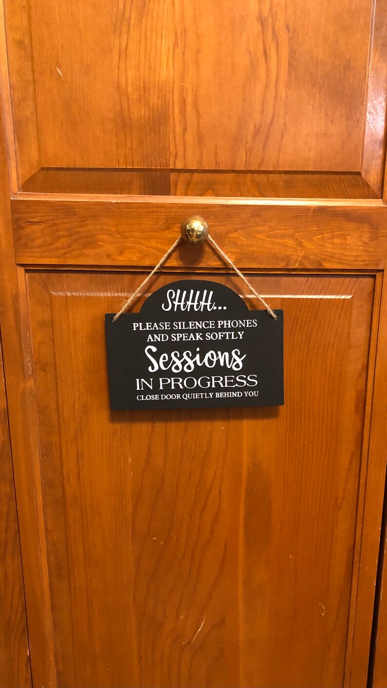 Shhh. Please Silence Phones Speak Softly Sessions in Progress. - Etsy