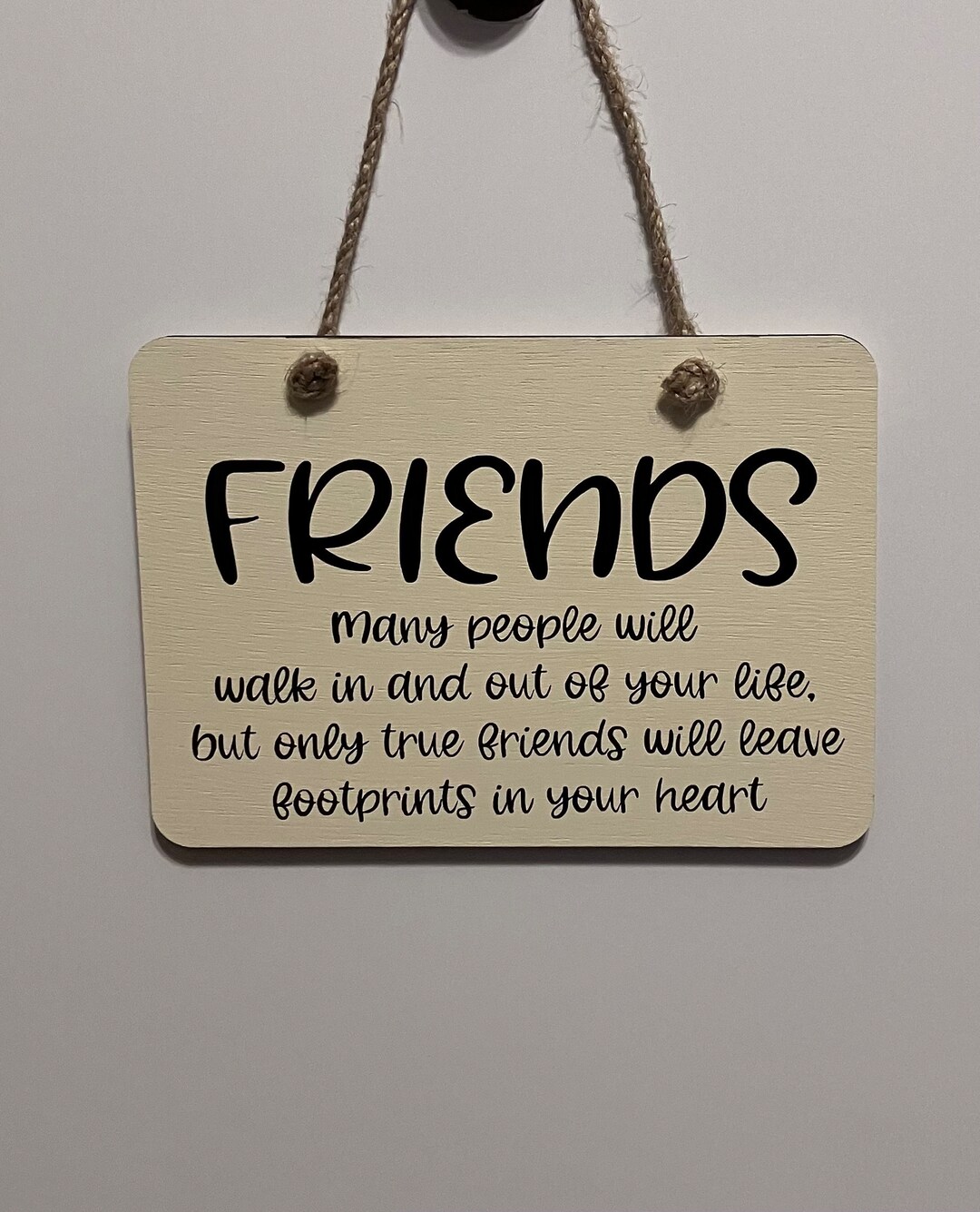 Friends Leave Footprints in Your Heart. Wood, Laser Cut, Hand Painted ...