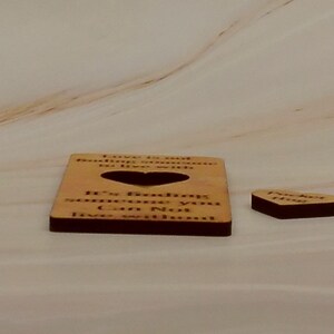 Pocket Hug. Small Picture Frame, Wood, Stained, Laser Cut Lettering ...