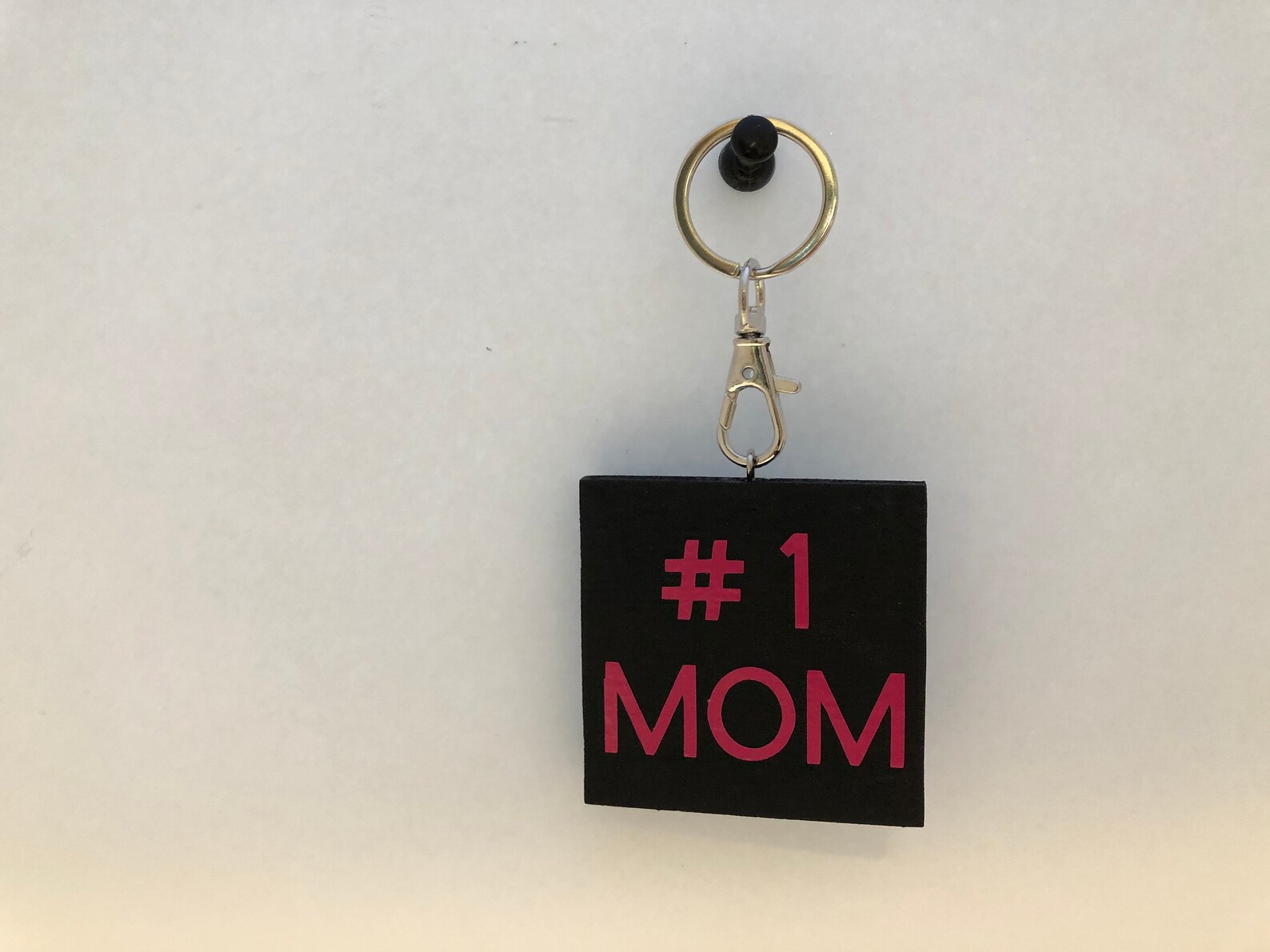 Keychain 1 mom I love you. wood mom keychain hand painted. | Etsy