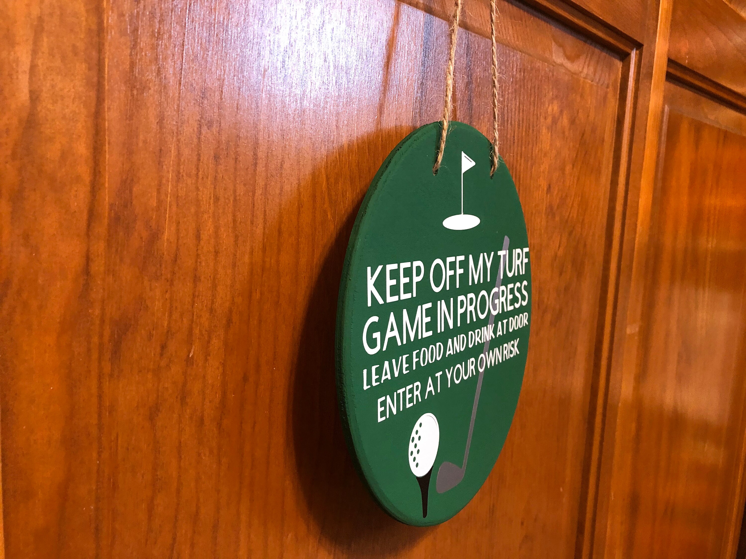 Golf Keep off My Turf Game in Progress. Wood, Hand Painted, Vinyl ...