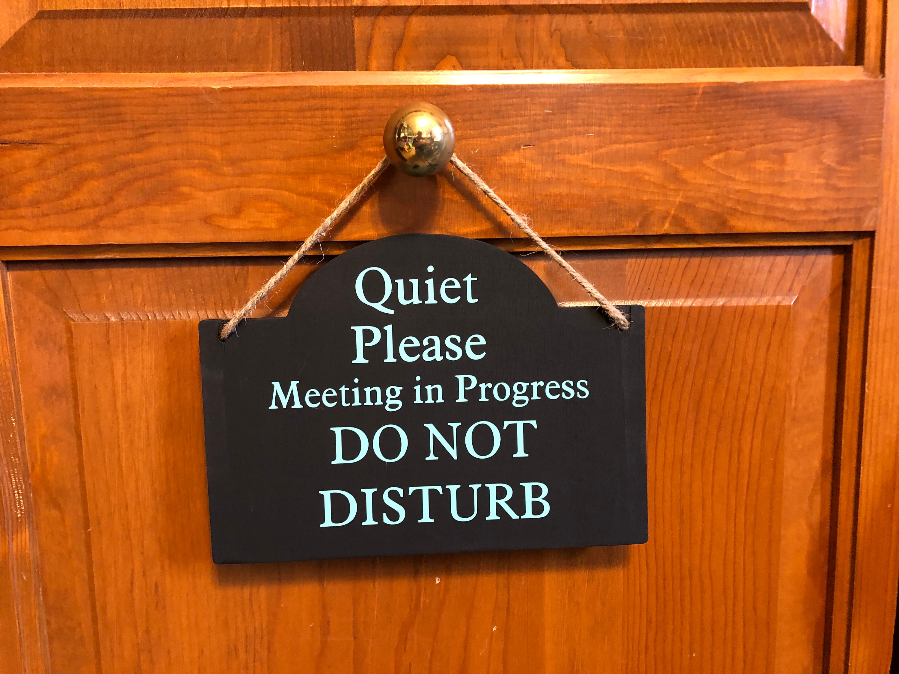 Quiet Please Meeting In Progress Sign