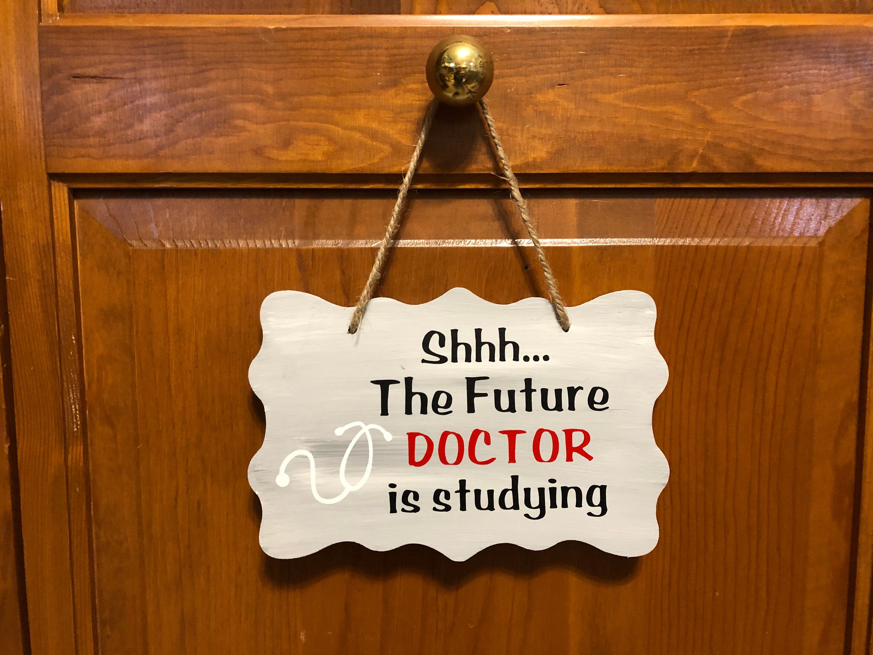 Shhh... Future Doctor is Studying. Wood, Hand Painted, Vinyl Lettering ...