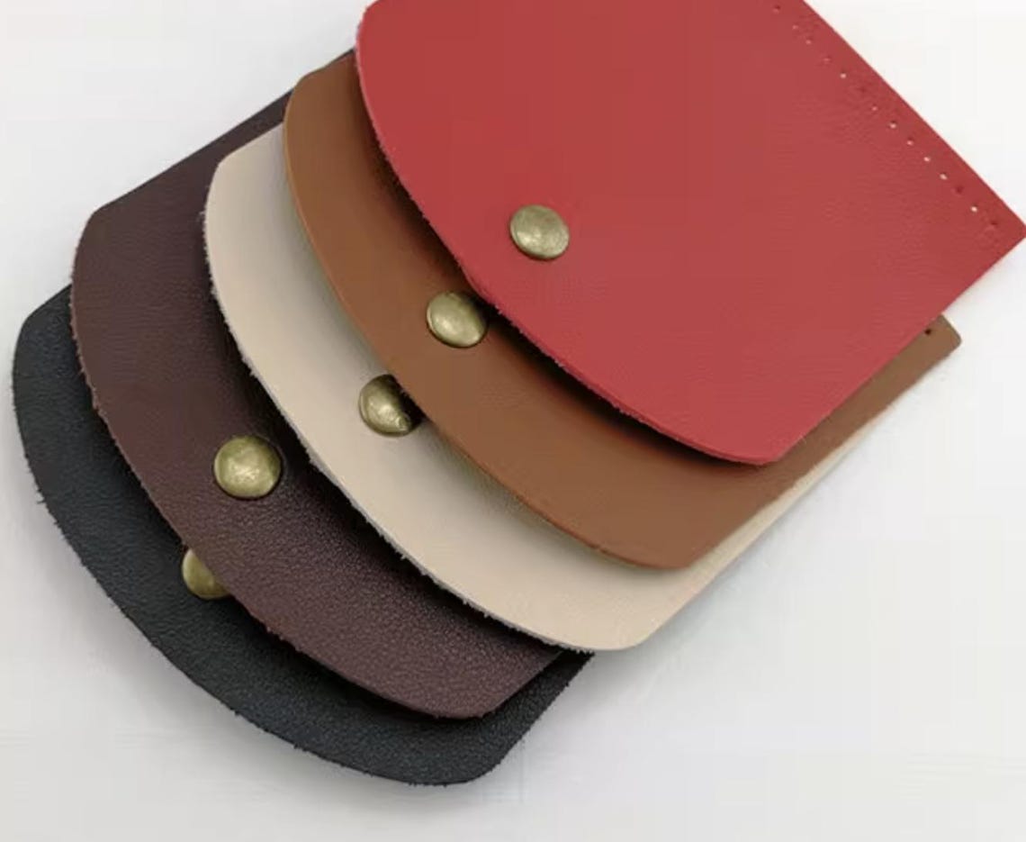 Faux Leather Bag Flap With Magnetic Clasp, DIY Accessory (120x100mm) - Etsy