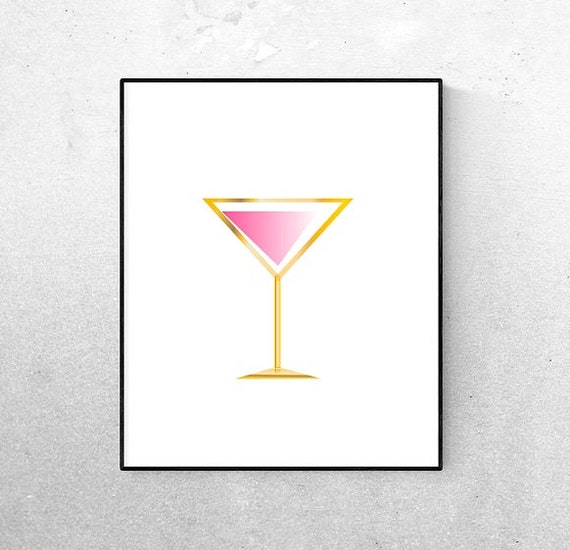 Pink Martini Glass Clip Art