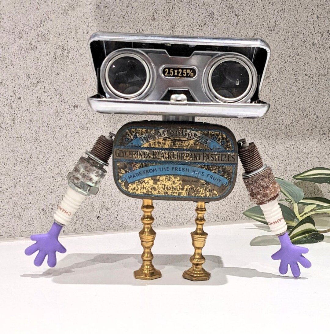 Junkbot Robot. Steampunk. Eco-friendly. Quirky and Unique. Free Postage ...