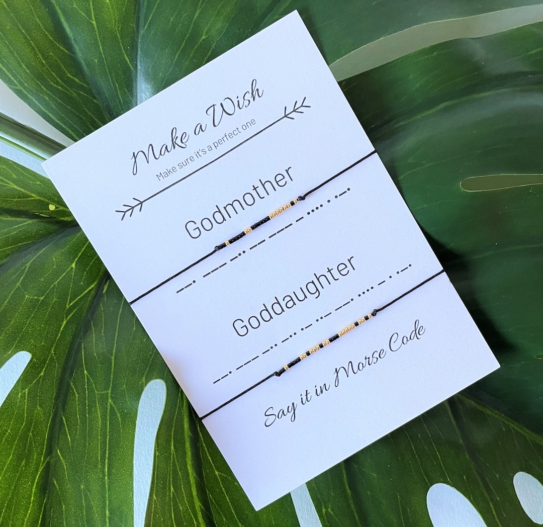 Godmother Goddaughter Morse Code Bracelet ,morse Code Jewelry ,matching ...