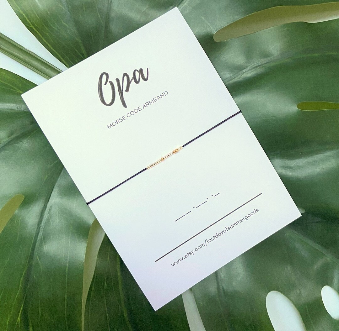 Opa Morse Code Armband Vader Zoon Kraam Cadeau Opa Sieraden - Etsy