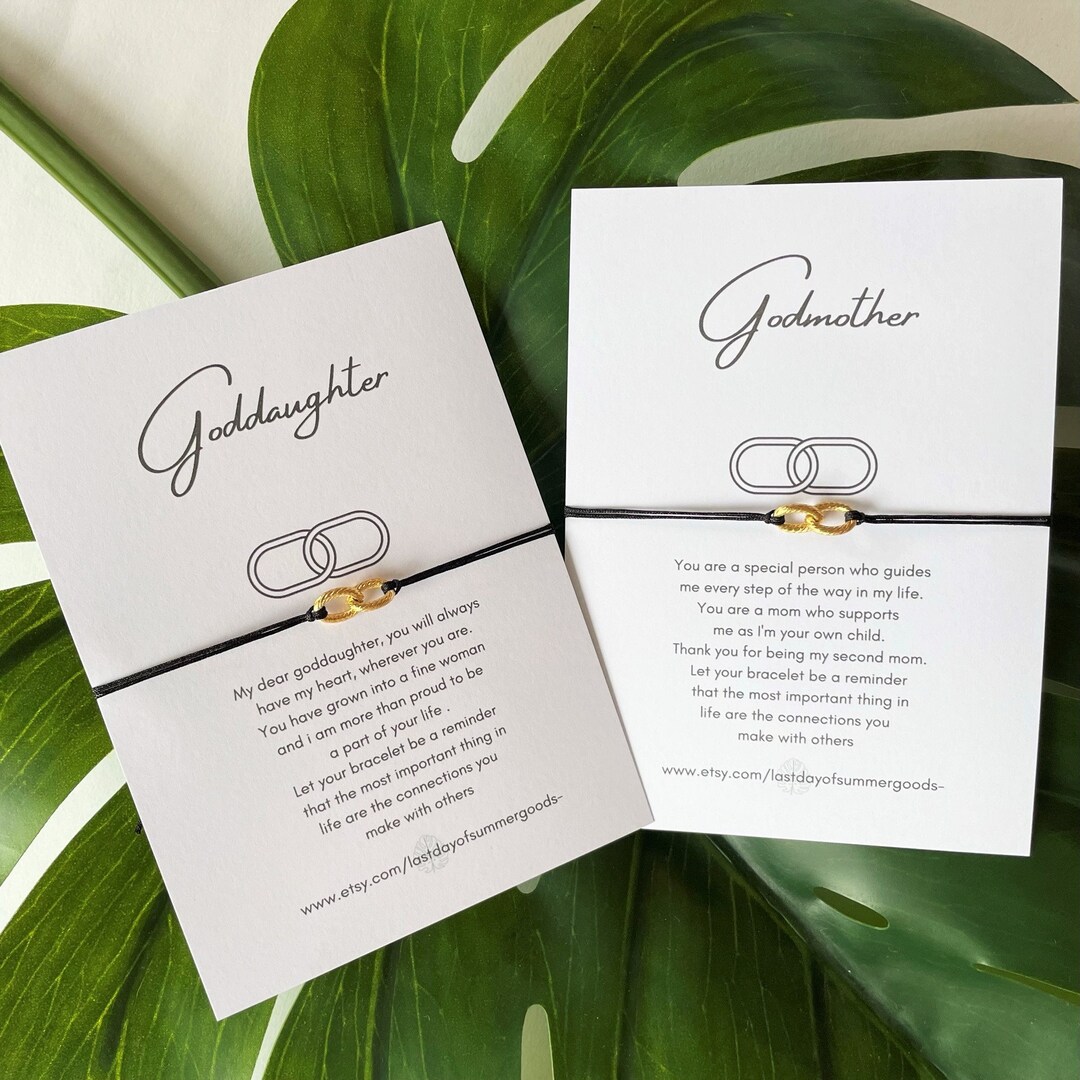 Godmother and Goddaughter Matching Bracelet, Baptism Gift, Goddaughter ...
