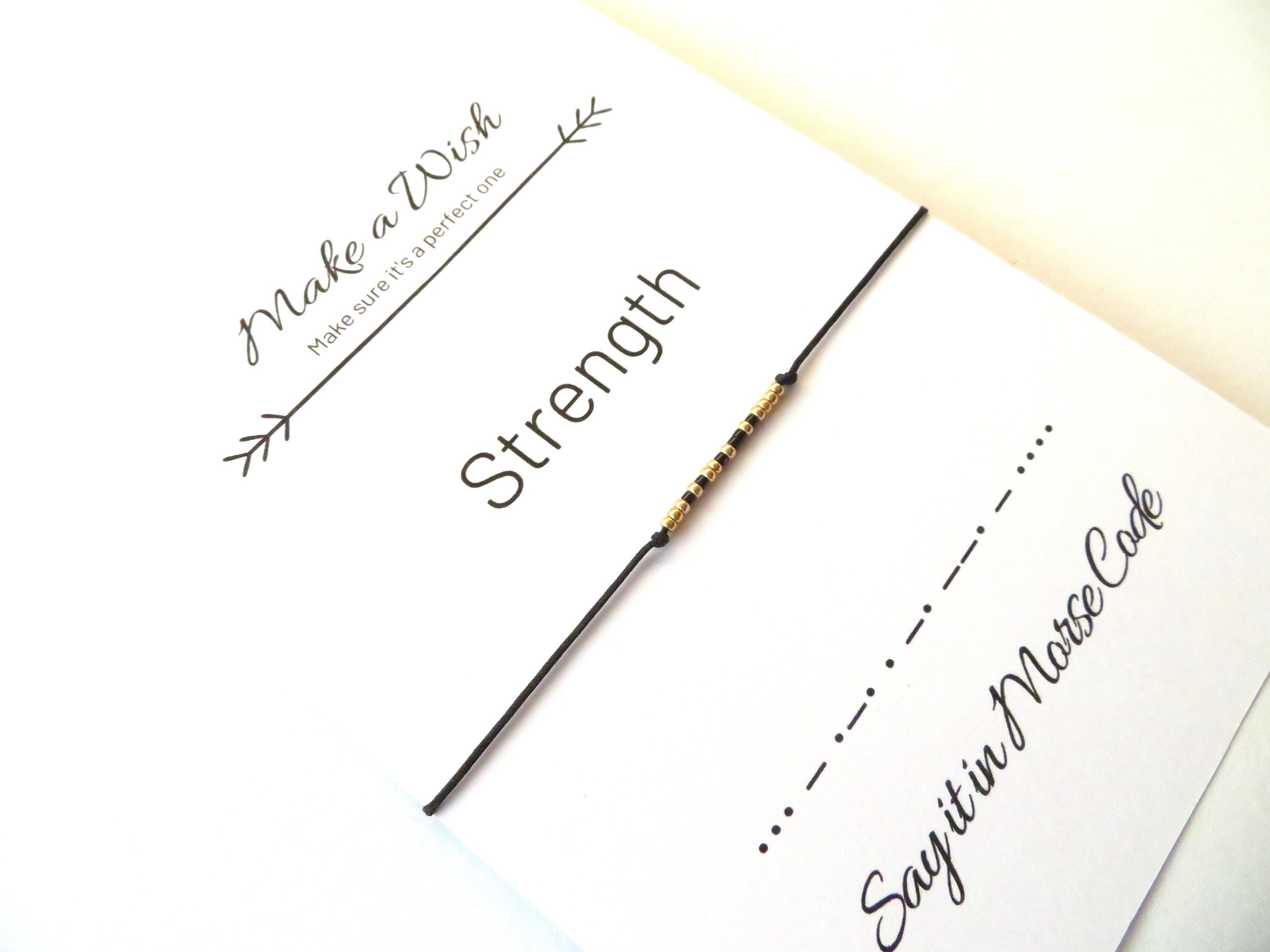Strength Morse Code Bracelet Strength Bracelet Strong - Etsy