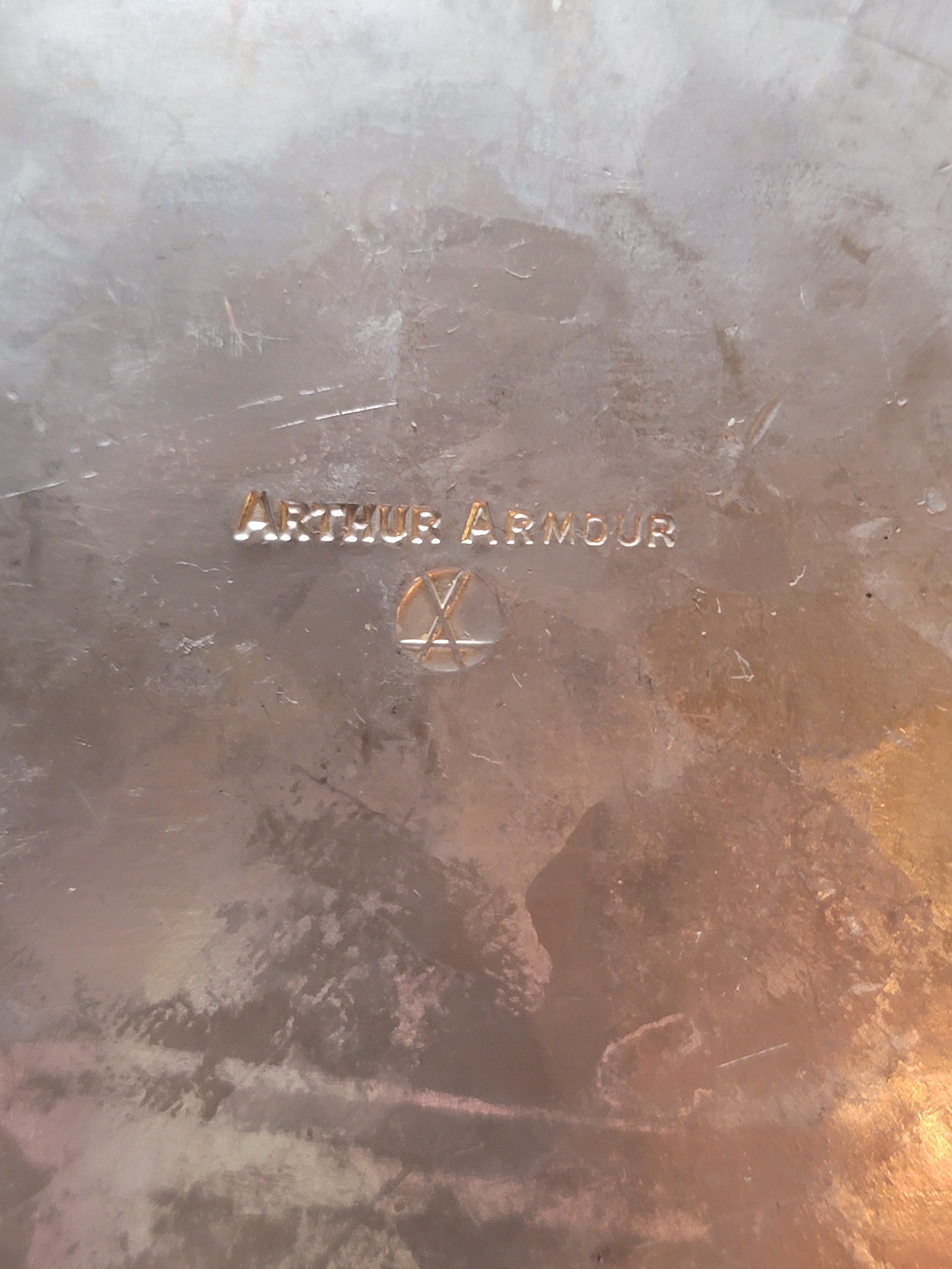 Arthur Armour Hammered Aluminum Gold Bowl Egyptian Wheat - Etsy