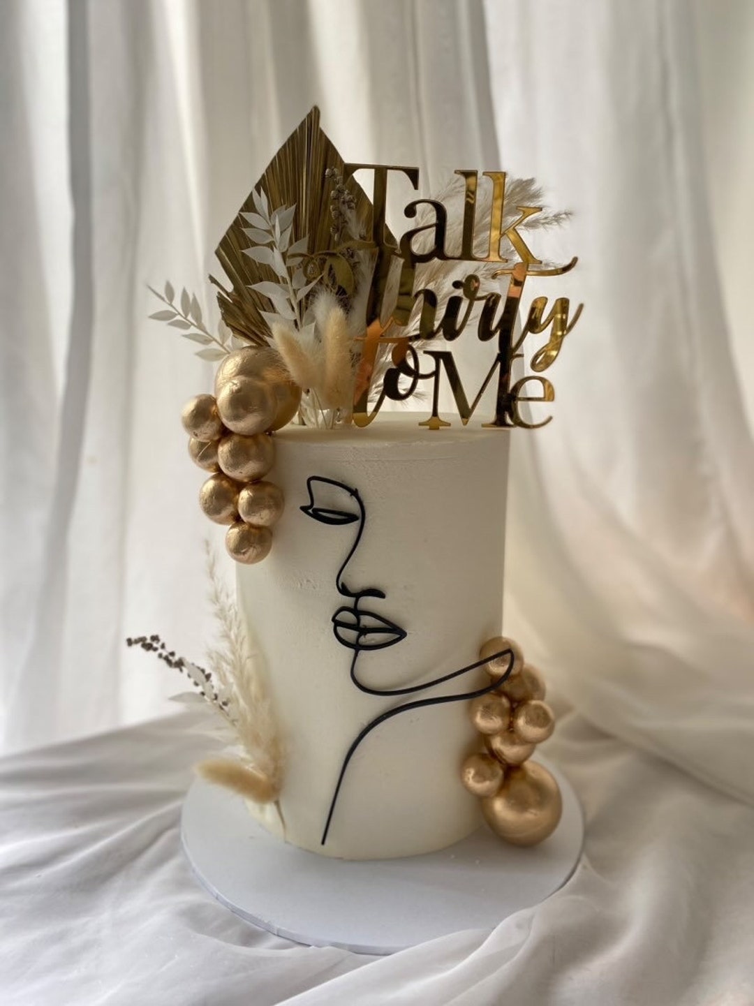 Lady Face Silhouette Cake Topper Acrylic - Etsy UK