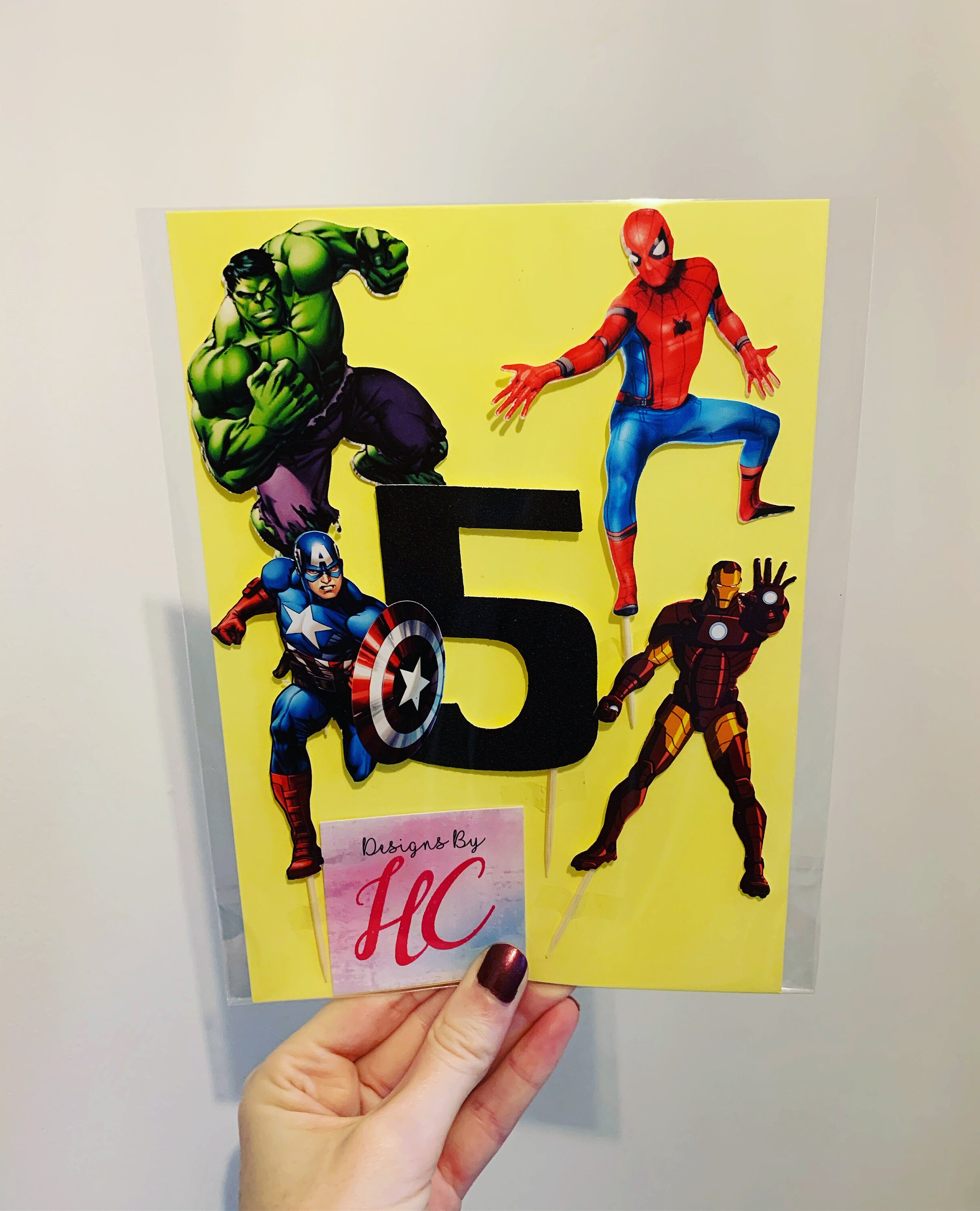 Marvel Cake Toppers Marvel Cupcake Toppers Avengers Birthday | Etsy