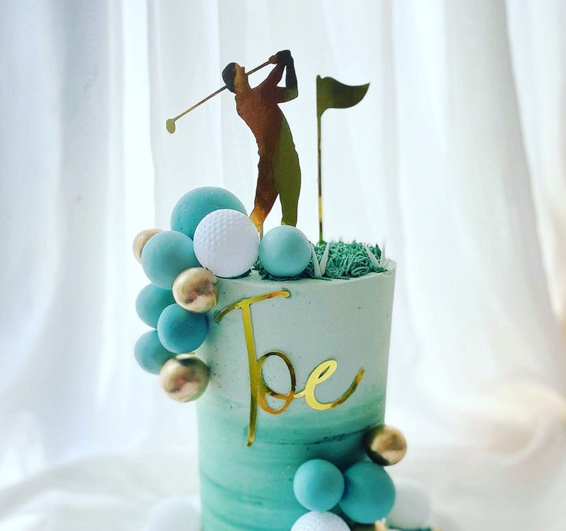 Golf Themed Cake Topper Golf Cake Topper Cake Charm - Etsy