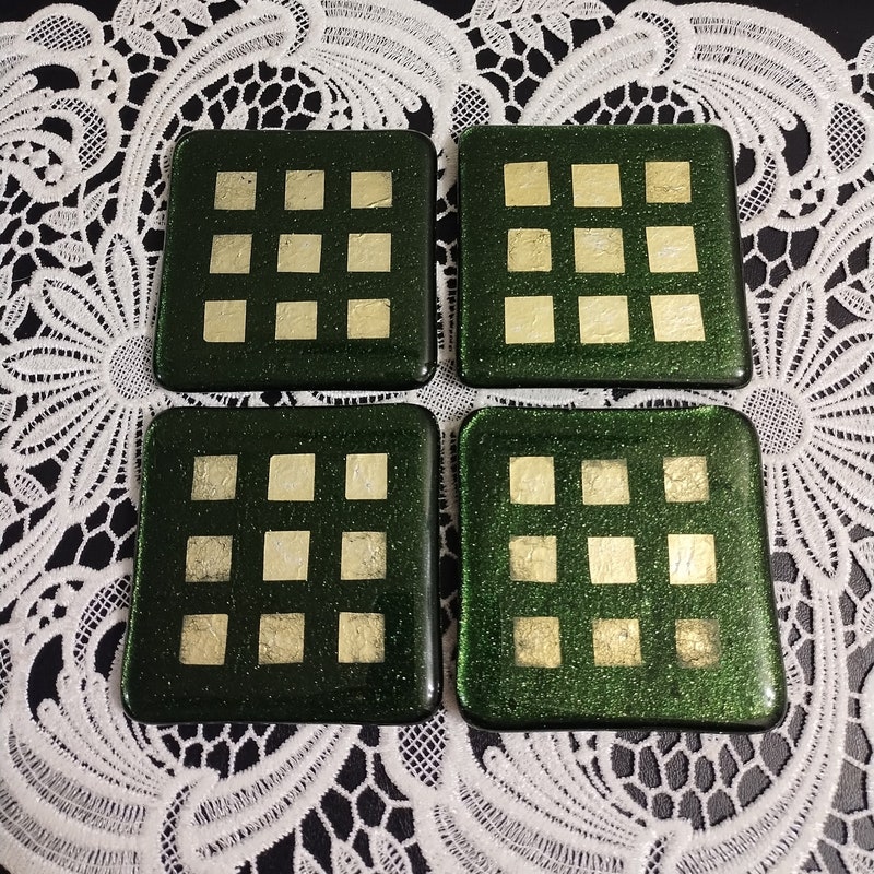 Retro Glass Coasters - Etsy