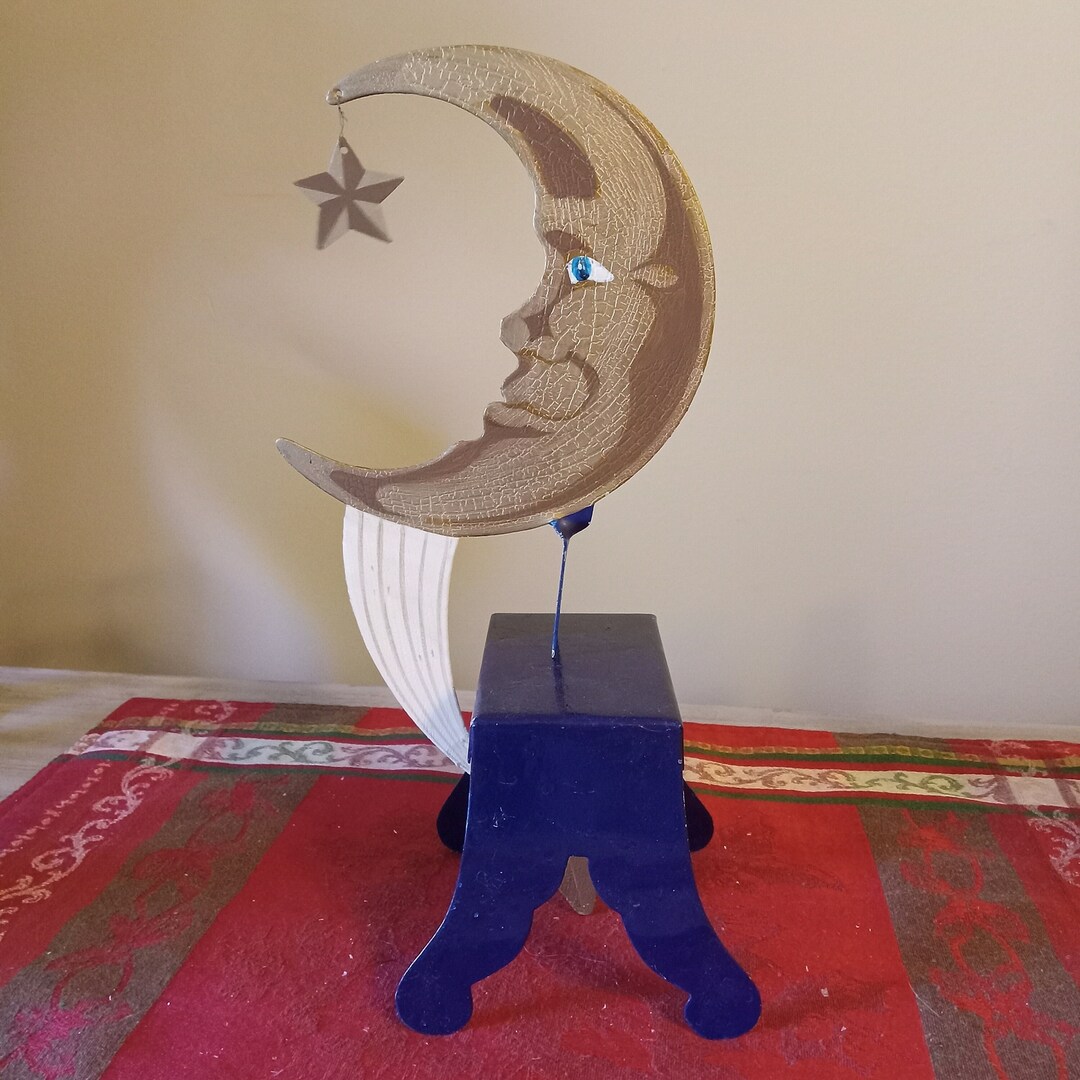 Vintage Dept 56 Rocking Metal Moon - Etsy