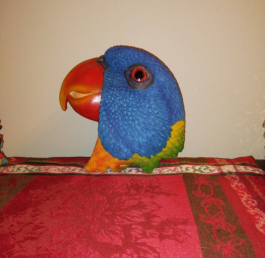 Vintage Realistic Parrot Head Wall Plaque - Etsy