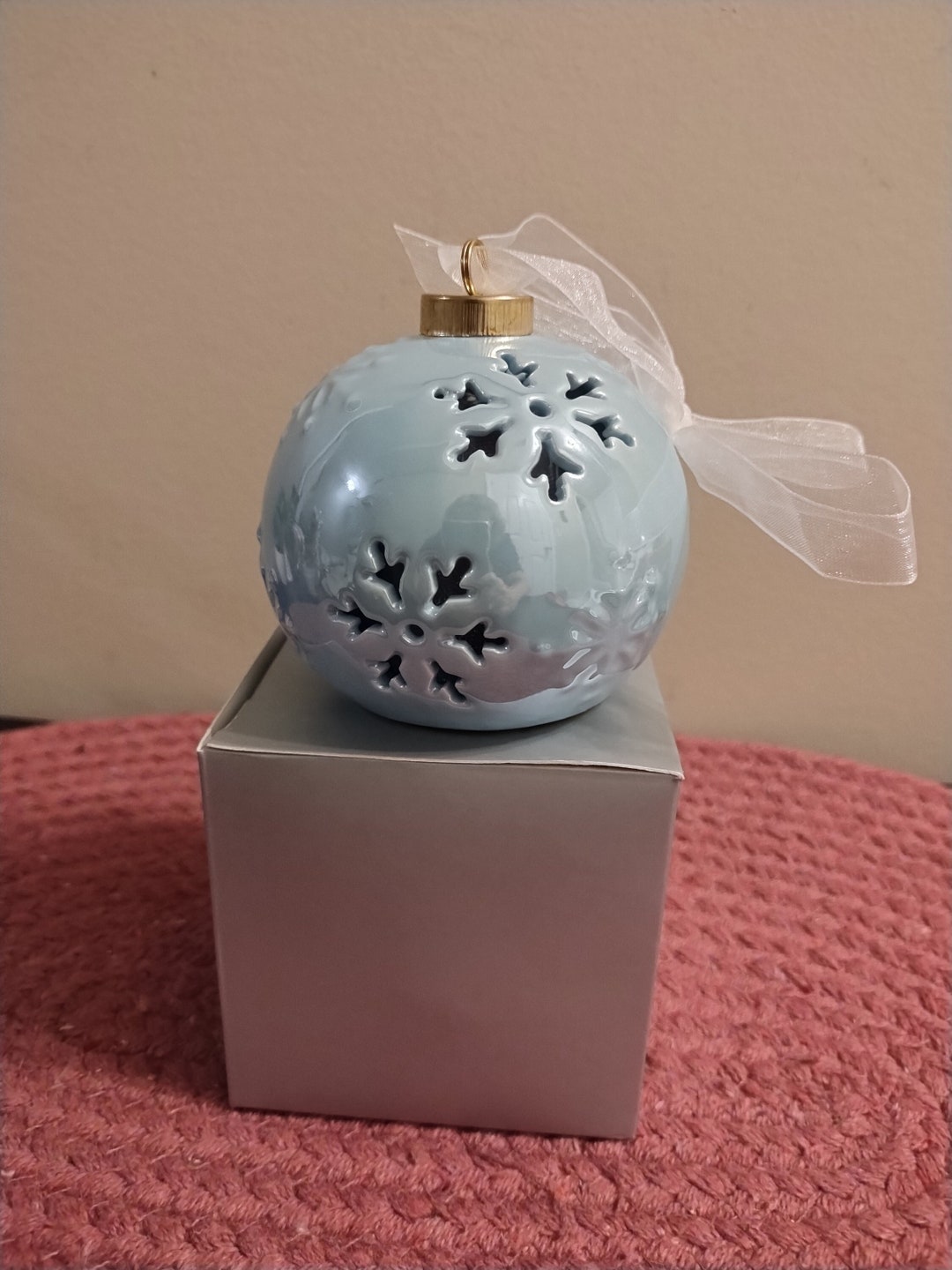 Color Changing Beautiful Blue Ceramic Snowflake Design Ornament - Etsy