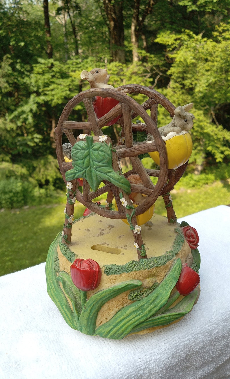 Vintage Fitz and Floyd 1998 Tulip Ferris Wheel Music Box - Etsy