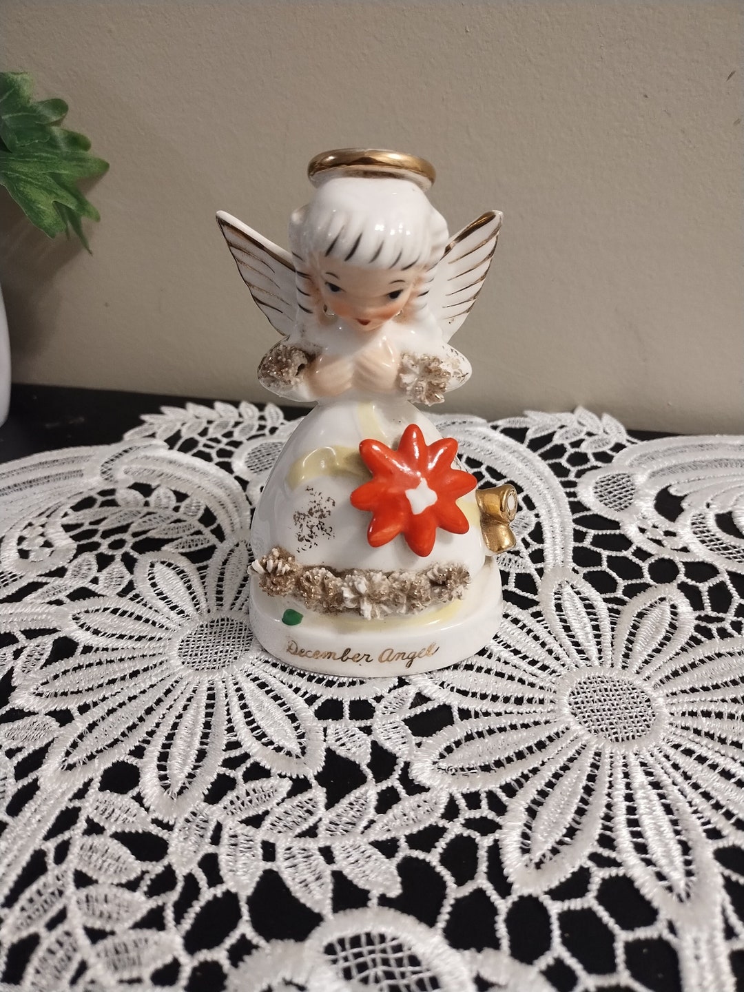 Napco 50's December Angel Figurine - Etsy