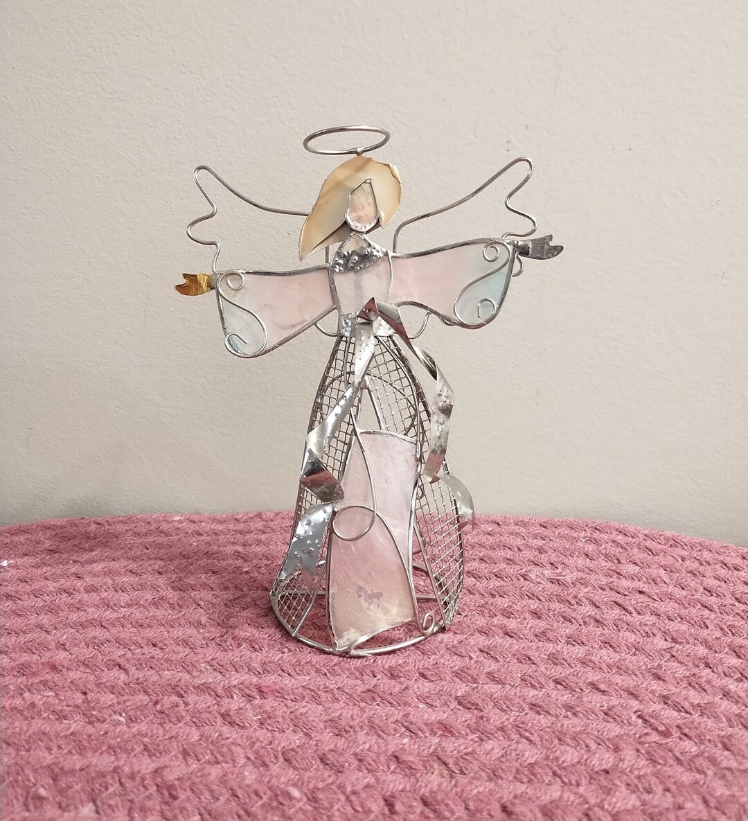 Tabletop Metal Capiz Angel - Etsy