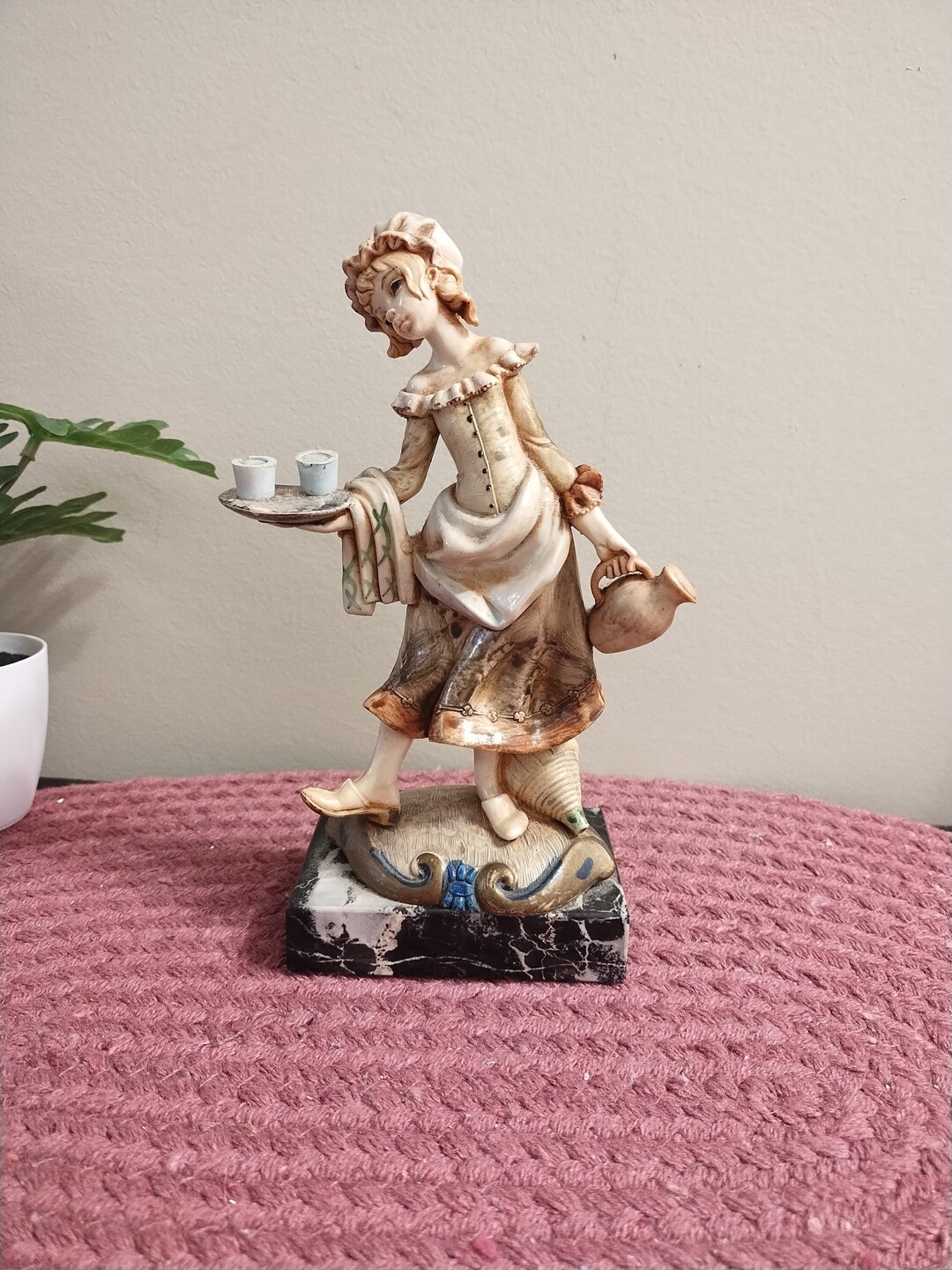 Lovely Serving Girl Statue of Genuine Carrara Marble - Etsy