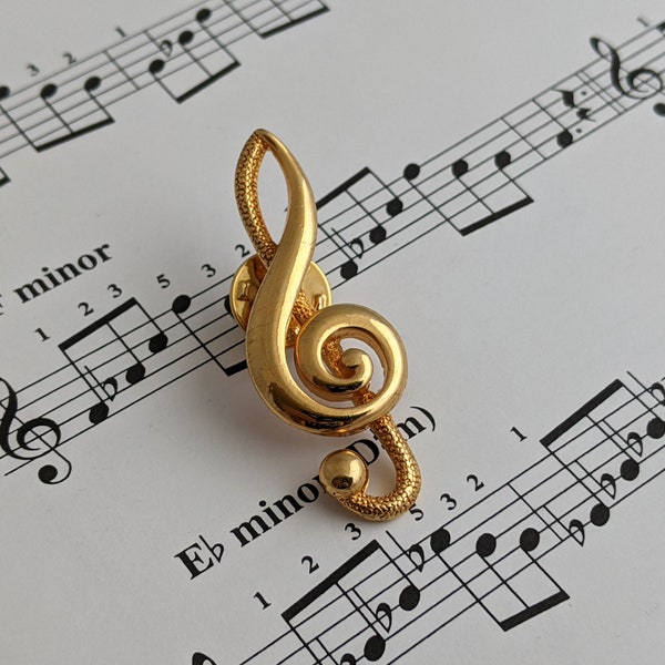 Treble Clef Pin - Etsy