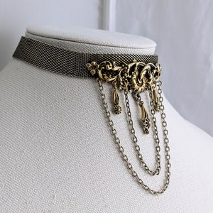 Victorian Revival Mesh Choker Vintage 20th Century Mesh Dog Collar ...