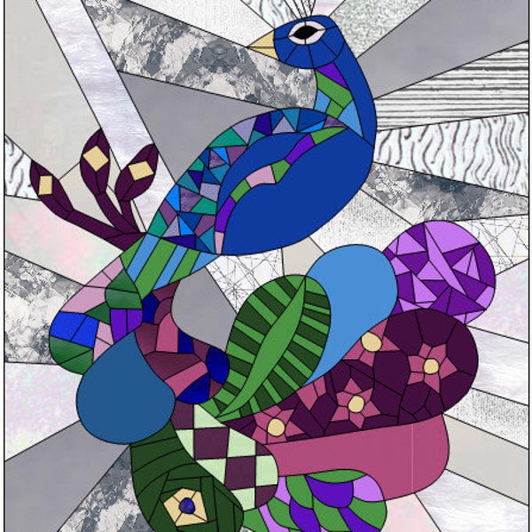 Stained Glass Peacock Pattern - Etsy UK