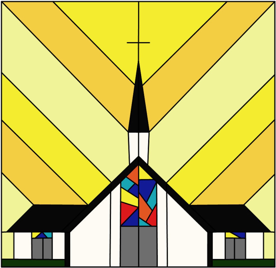 Stained Glass Church Pattern - Etsy