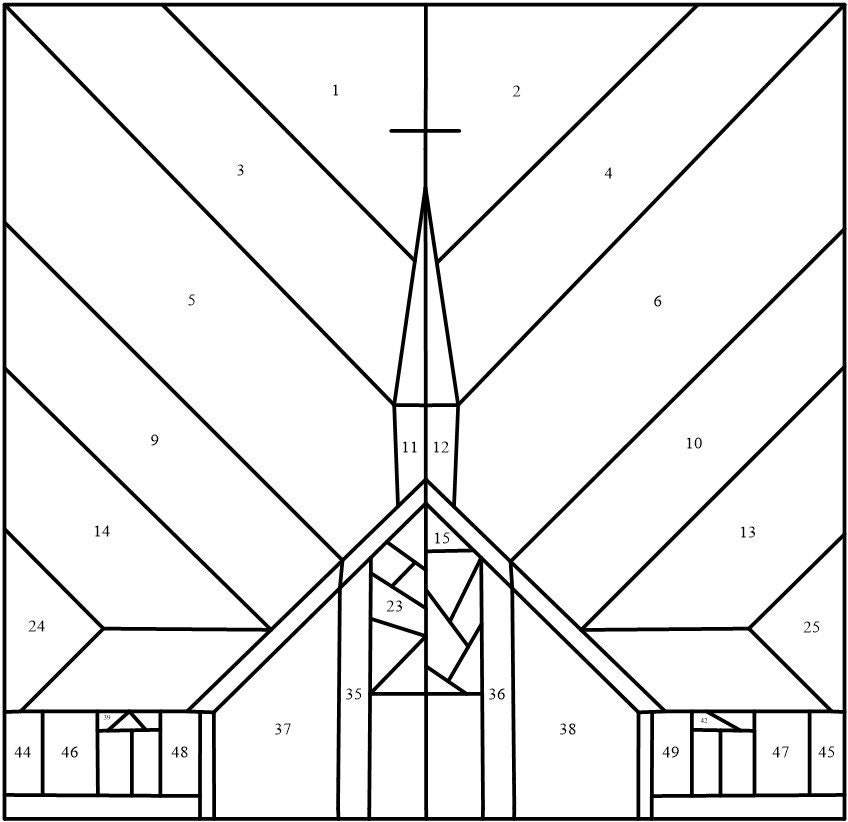 Stained Glass Church Pattern - Etsy
