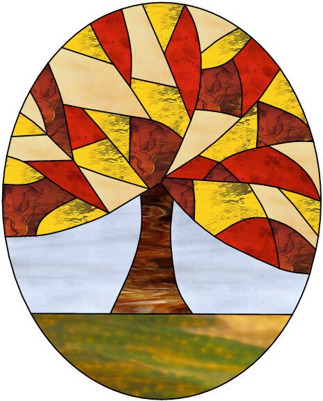 Stained Glass Tree Pattern - Etsy