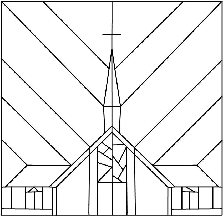 Stained Glass Church Pattern - Etsy