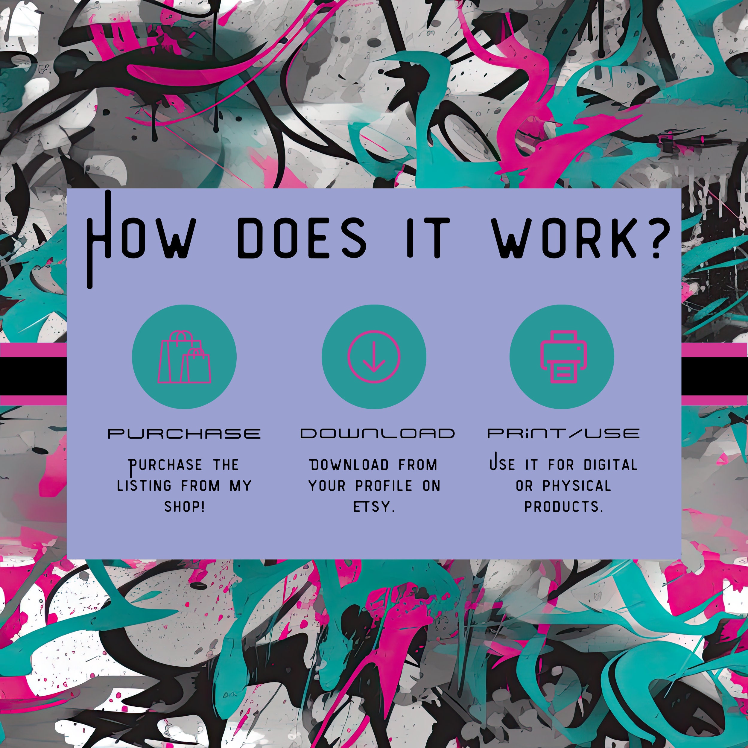 10 Graffiti Art Digital Paper Bundle High-resolution Seamless Pattern ...