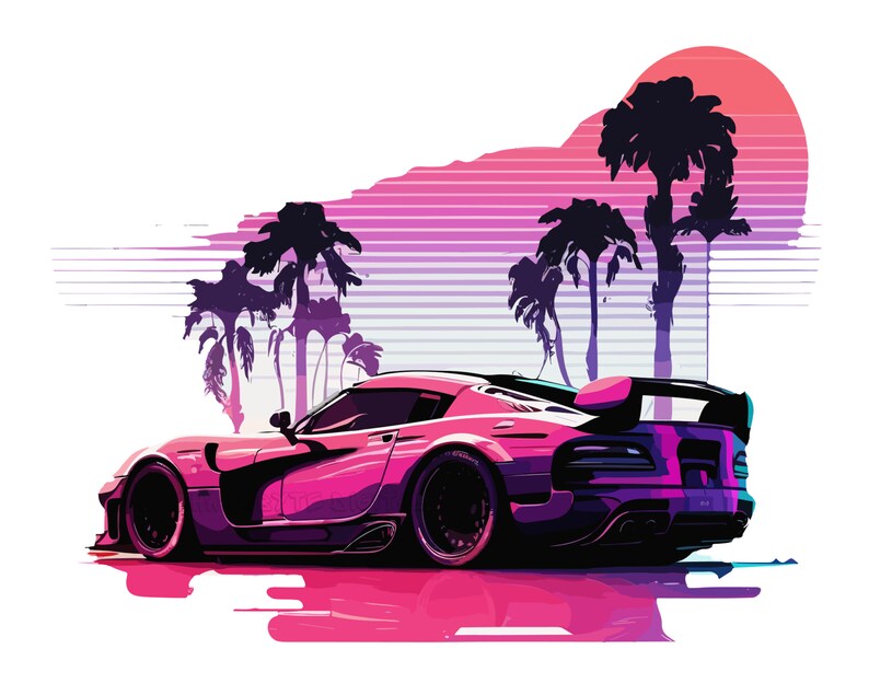 6 Classic Car Vectors SVG and PNG File Type Racing Sports Car Vehicles ...