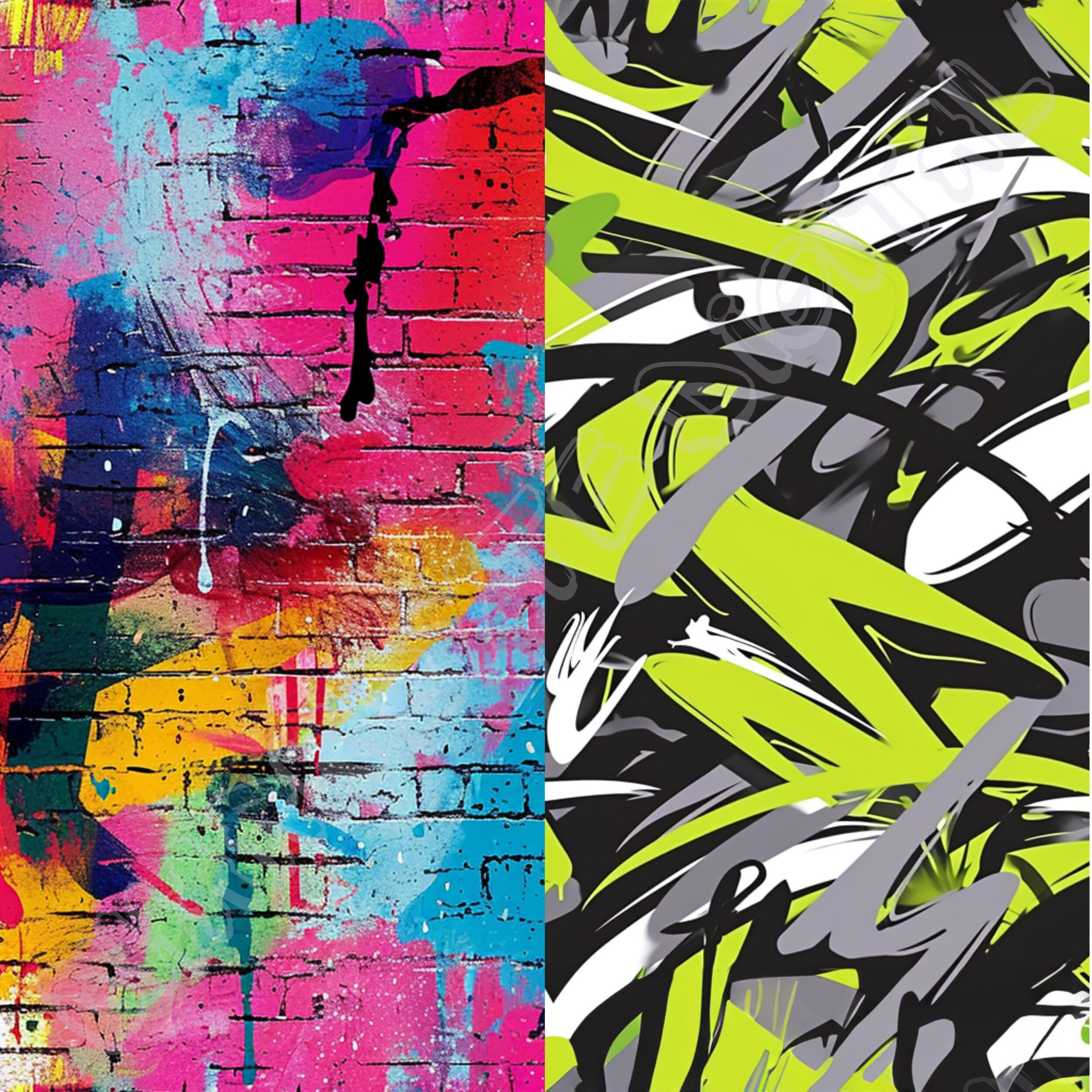 Graffiti Seamless Digital Paper | Perfect for Digital and Printable ...