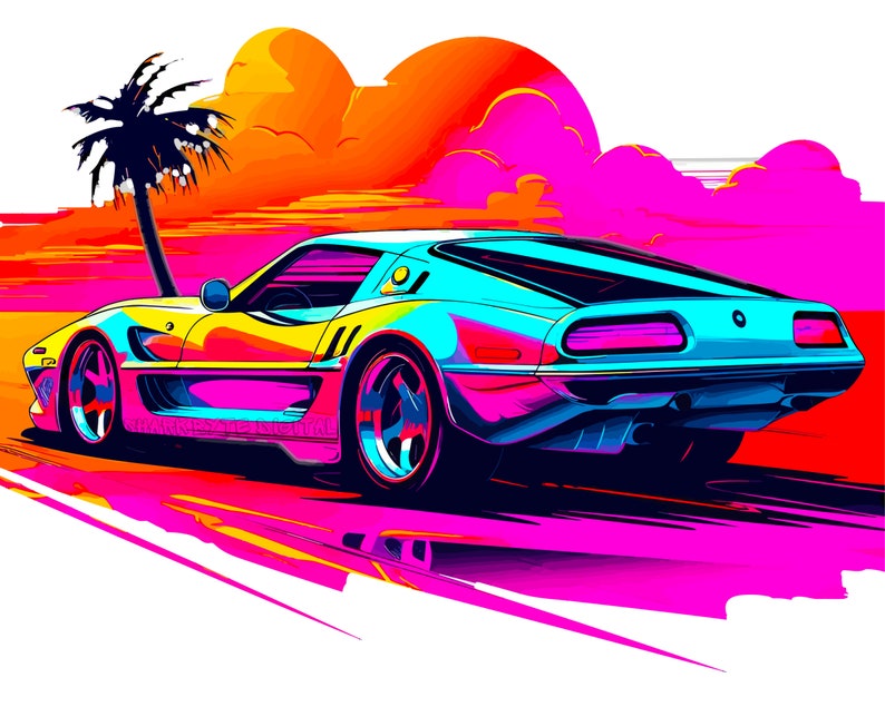 6 Classic Car Vectors SVG and PNG File Type Racing Sports Car Vehicles ...